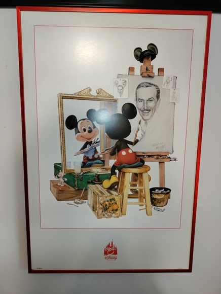 Disney | Wall Decor | Vintage Walt Disney Mickey Mouse Framed Art Rare ...
